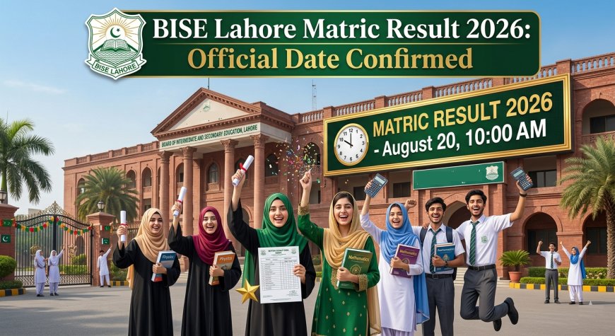 BISE Lahore Matric Result 2026 Date: August 20, 10 AM (Official ...